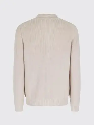 FAY Knitted Cotton Cardigan With Classic Collar And Button Closure