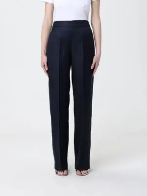 Liviana Conti Cesira Linen Blend Tailored Trousers - Black