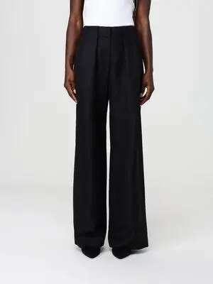PT TORINO Cotton Blend Palazzo Trousers - Black