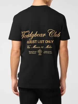 Philipp Plein Slim Fit Teddy Bear Print Cotton T-shirt With Contrast Logo