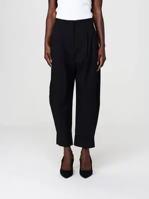 PT TORINO Cotton Blend Cropped Trousers - Black