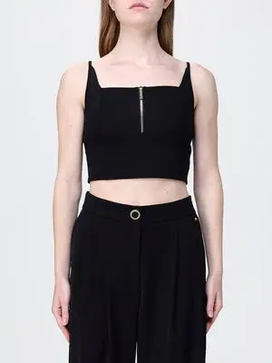 Armani Exchange Zip-up Cropped Top - Black