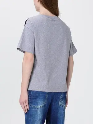 Liu Jo Printed Cotton T-shirts With Denim Effect