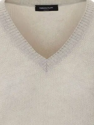 Fabiana Filippi V-neck Merino Wool Blend Jumper