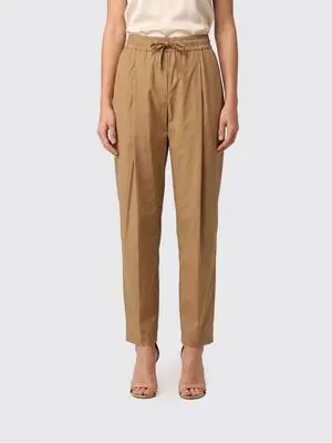 Herno High-waisted Straight-leg Pants In Nylon With Drawstring Waist - Camel
