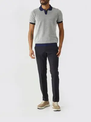 PT TORINO Stretch Virgin Wool Tailored Trousers - Navy