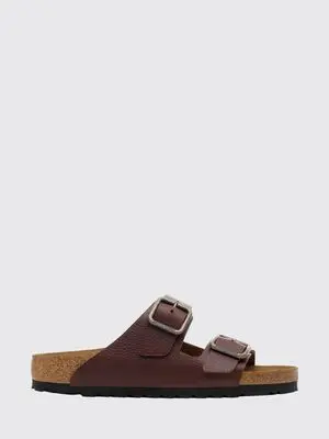 BIRKENSTOCK Arizona Hammered Leather Sandals - Brown