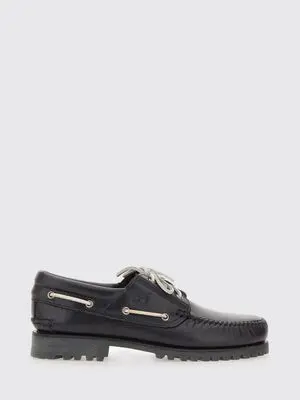 Timberland Leather Road Trip 3-eye Lug Handsewn Boat Moccasin - Black