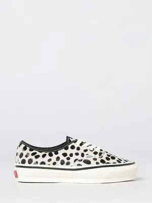 VANS Authentic Premium Sneakers In Pony Hair With Animal And Polka Dot Print - White