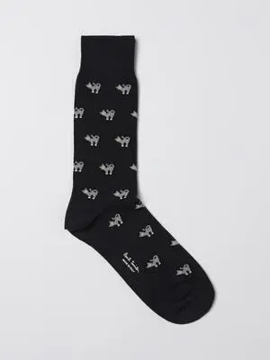 Paul Smith Patterned Crew Socks - Blue