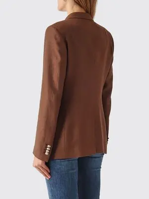 Tagliatore Double Breasted Linen Blend Blazer