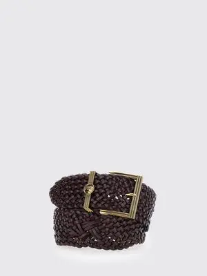 Etro High Adjustable Woven Calf Leather Belt With Buckle - Brown