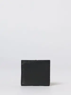 COCCINELLE Grained Leather Metallic Soft Wallet - Black