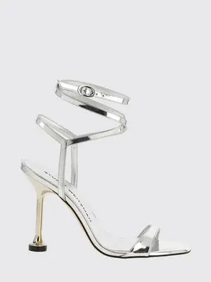 STUART WEITZMAN Nudistini Patent Leather Ankle Strap Sandals