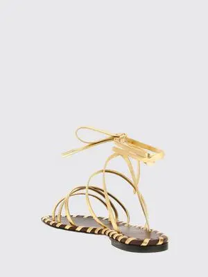 GIANVITO ROSSI Moroccan Ankle-tie Laminated Nappa Sandals