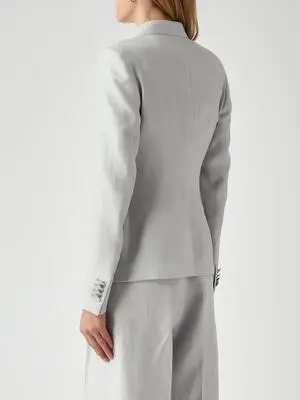 Tagliatore Double Breasted Linen Blazer