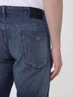 Emporio Armani Cotton Straight Jeans - Blue