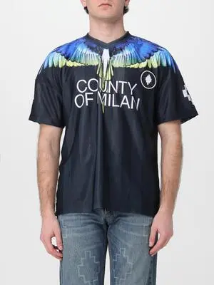 COUNTY OF MILAN Polyester T-shirt With Ali Print - Black