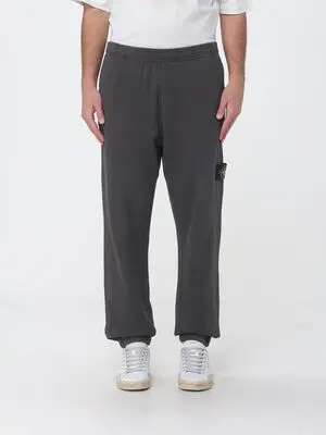 Stone Island Cotton Jogging Pants With Elasticated Waist - Grey