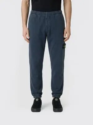 Stone Island Cotton Jogging Pants With Elasticated Waist - Navy