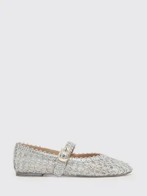 TWINSET Laminated Polyester Ballerinas - Silver