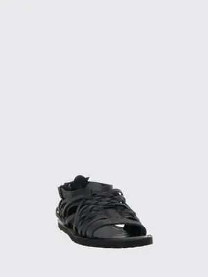 Yohji Yamamoto Woven Leather Sandals With Ankle Strap