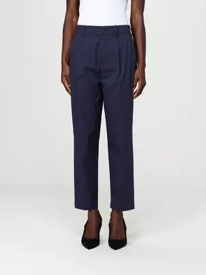 PT TORINO Cotton Cropped Trousers - Blue