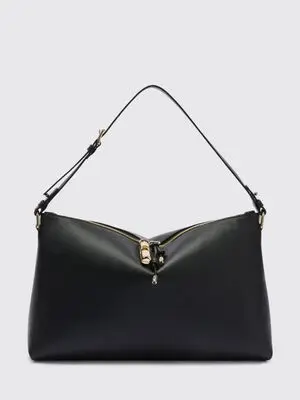 Furla Debby Grained Calfskin Leather Shoulder Bag With Adjustable Handle - Black