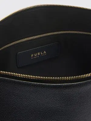 Furla Debby Grained Calfskin Leather Shoulder Bag With Adjustable Handle