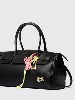 SECRET PON-PON Satchel With Charm Detail - Black