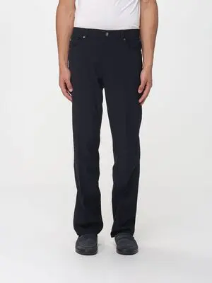 Emporio Armani Cotton Blend Trousers - Blue
