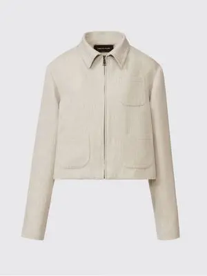 Fabiana Filippi Cotton And Virgin Wool Shirt Jacket - Ice