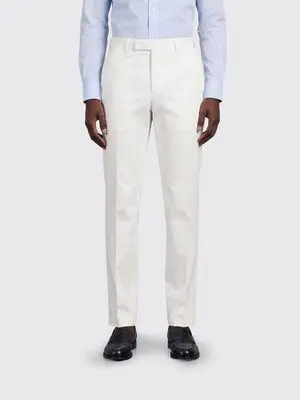 PT TORINO Slim Fit Chino Trousers In Stretch Cotton - White