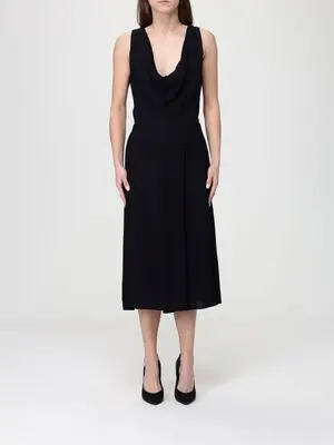 Elisabetta Franchi Sleeveless Cowl Neck Midi Dress - Black