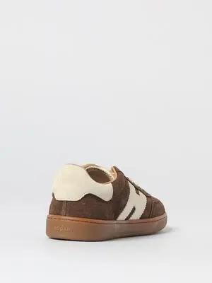Hogan Smooth And Suede Calfskin Sneakers With H Logo - Brown