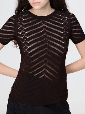 TWINSET Perforated Viscose Knit Top