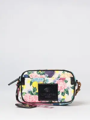 Kurt Geiger Southbank Mini Crossbody Bag In Canvas With Floral Pattern - Black