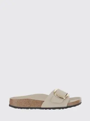 BIRKENSTOCK Madrid Big Buckle Brushed Leather Sandals - Grey