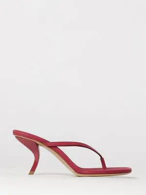 GIA BORGHINI Suede Leather Thong Mules