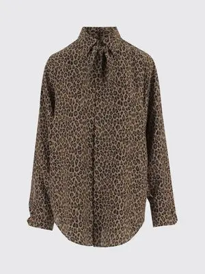 SA SU PHI Silk Shirt With Animal Print - Brown