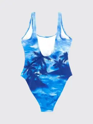 Polo Ralph Lauren Square Neck Floral Print One-piece Swimsuit