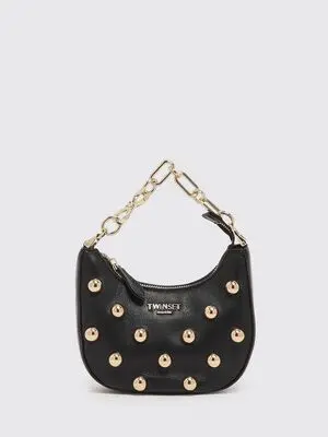 TWINSET Studded Faux Leather Bag - Black