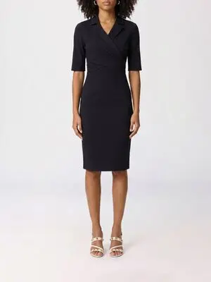 Pinko Linen Blend Midi Dress - Black