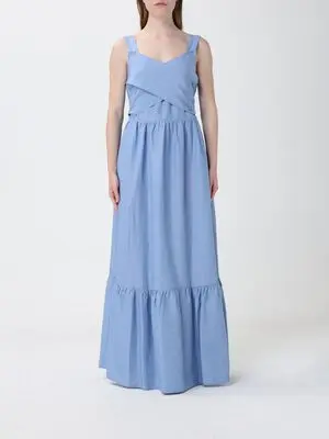 Liu Jo Linen Blend Long Dress Sky