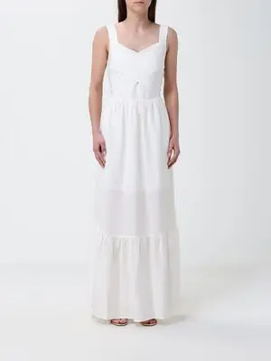 Liu Jo Linen Blend Long Dress White