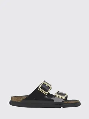 BIRKENSTOCK Arizona Brushed Leather Sandals - Black