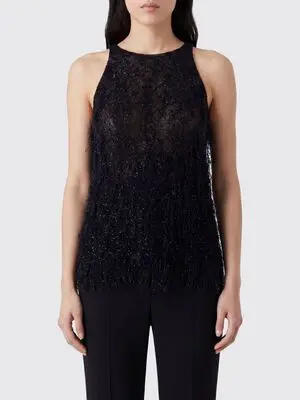 Giorgio Armani Fringed Top With Beads - Blue