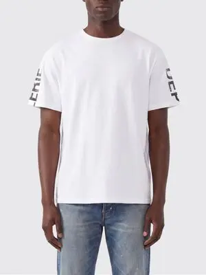 GALLERY DEPT. Cotton T-shirt With Contrast Logo Print On Chest And Back - White