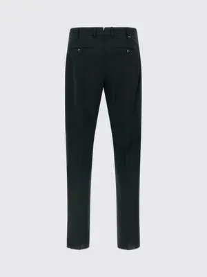 PT TORINO Slim Fit Tailored Trousers In Pure Virgin Wool - Black