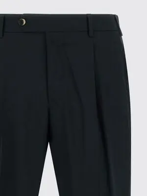 PT TORINO Slim Fit Tailored Trousers In Pure Virgin Wool - Black